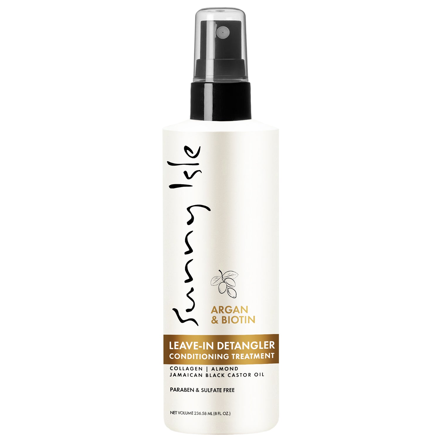 Argan and Biotin Leave-In Detangler 8oz with Almond Oil | Sunny Isle ...